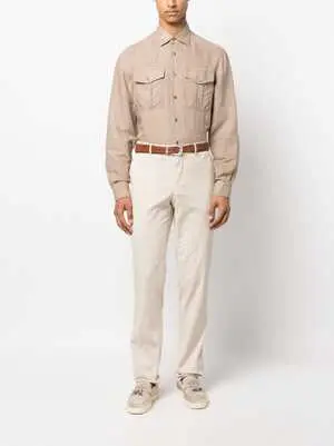 Brunello Cucinelli Two-pocket Long-sleeved Shirt - Brown