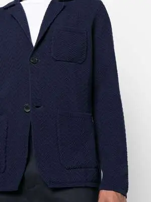 Missoni Zig-zag Weave Single-breasted Jacket - Blue