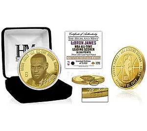 HIGHLAND MINT Lebron Nba All-time Leading Score R Gold Coin - One-color