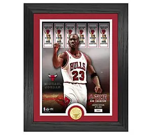 HIGHLAND MINT Michael Jordan 6-time Champ Nba C Oin Photo - One-color