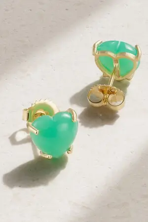 Irene Neuwirth Love 18-karat Chrysoprase Heart Earrings