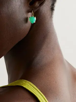Irene Neuwirth Love 18-karat Chrysoprase Heart Earrings - Green