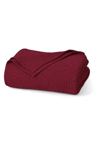BOLL & BRANCH Organic Cotton Waffle Knit Bed Blanket - Holly