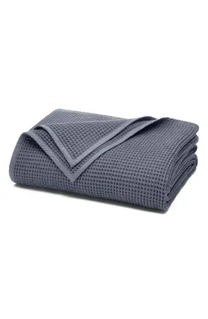 BOLL & BRANCH Organic Cotton Waffle Knit Bed Blanket - Mineral