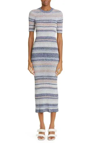 zimmermann wonderland striped rib knit midi dress WornOnTV: Chloe's stripe knit dress on The Better Sister | Jessica Biel