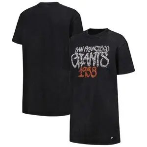 THE WILD COLLECTIVE San Francisco Giants T-shirt Dress - Black