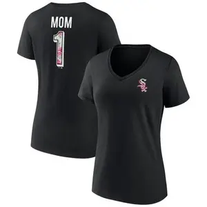 Profile Chicago White Sox Mother's Day Best Mom Ever V-neck T-shirt - Black