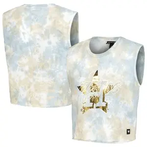 THE WILD COLLECTIVE Houston Astros Washed Muscle Tank Top - White