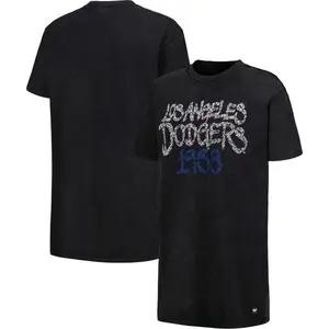 THE WILD COLLECTIVE Los Angeles Dodgers T-shirt Dress - Black