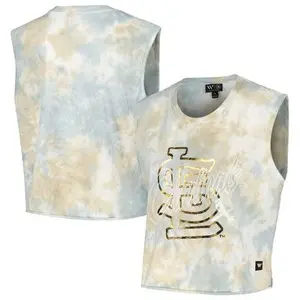 THE WILD COLLECTIVE St. Louis Cardinals Washed Muscle Tank Top - White