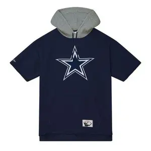 Mitchell & Ness Dallas Cowboys Postgame Short Sleeve Hoodie