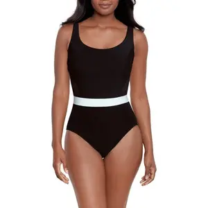 MIRACLESUIT® Spectra One-piece Swimsuit - Black/ White