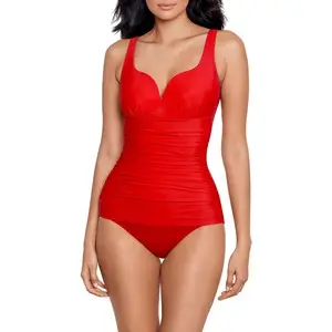 MIRACLESUIT® Rock Solid Cherie One-piece Swimsuit - Cayenne Red
