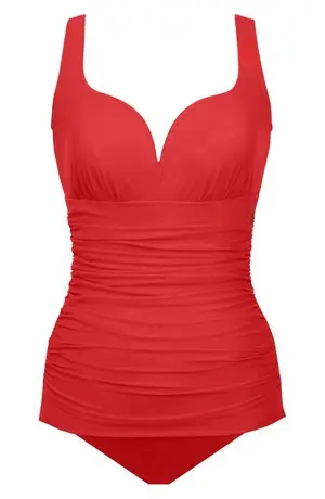 MIRACLESUIT® Rock Solid Cherie One-piece Swimsuit - Cayenne Red