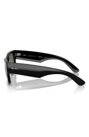 Ray-ban Mega Wayfarer 52mm Polarized Square Sunglasses - Black