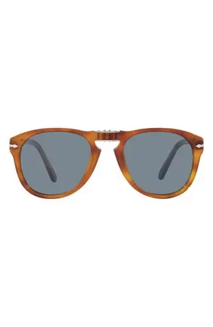 Persol 714 Steve Mcqueen™ 54mm Pilot Sunglasses - Light Brown