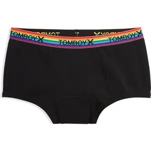 TOMBOYX First Line Stretch Cotton Period Boyshorts Black Rainbow