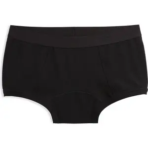TOMBOYX First Line Stretch Cotton Period Boyshorts - Black