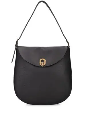 Savette SAVETTE Large Tondo Leather Hobo Bag - Black