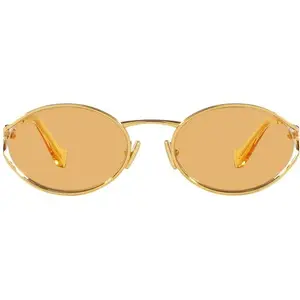 Miu Miu Miu Miu 54mm Oval Sunglasses Gold