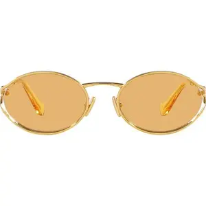 Miu Miu 54mm Oval Sunglasses - Gold