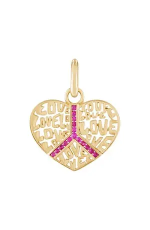 EDEN PRESLEY Peace & Love Pendant - Pink