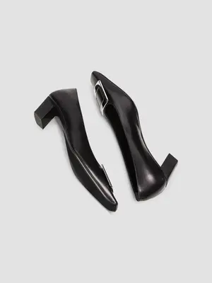 ROGER VIVIER Belle Vivier 45mm Leather Pumps - Black