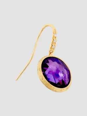 Marco Bicego Jaipur Color 18k Yellow Amethyst & 0.05 Tcw Diamond Drop Earrings