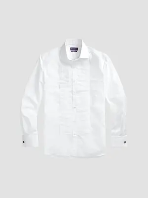 Ralph Lauren Purple Label Aston Poplin Tuxedo Shirt