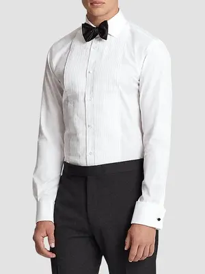 Ralph Lauren Purple Label Aston Poplin Tuxedo Shirt