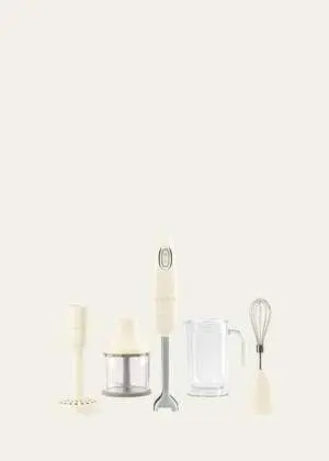 SMEG Hand Blender HBF22 With Accessories - Black - Cream