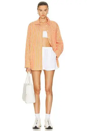 FRAME The Oversized Shirt In Orange