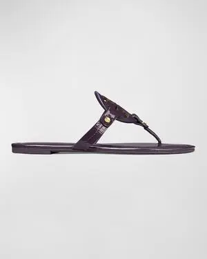 Tory Burch Tory Burch Miller Patent Leather Sandals Purple Moon
