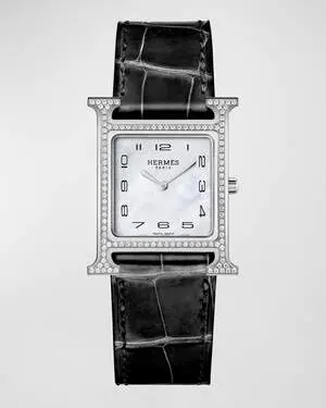 Hermès Heure H Watch, 30 Mm - Black