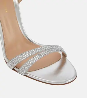 GIANVITO ROSSI Crystal-embellished Leather Sandals