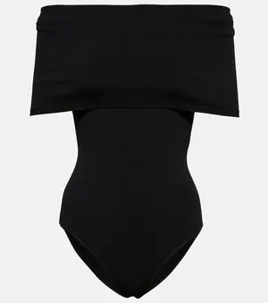 ALAÏA Alaïa Off-Shoulder Knit Bodysuit