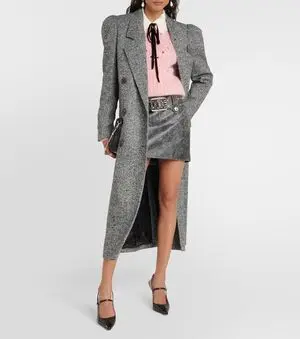 Alessandra Rich Embellished Wool-blend Sweater - Pink