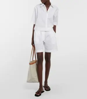 TOTEME Cotton Poplin Bermuda Shorts