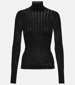 Alaïa Crinoline Turtleneck Sweater - Black
