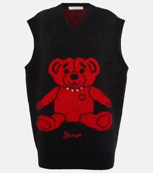 Alessandra Rich Bear Wool-blend Vest