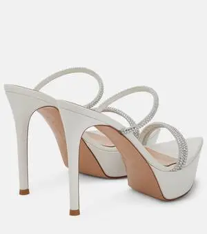 GIANVITO ROSSI Cannes Leather Platform Sandals