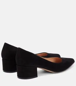 GIANVITO ROSSI Piper 45 Suede Pumps - Black