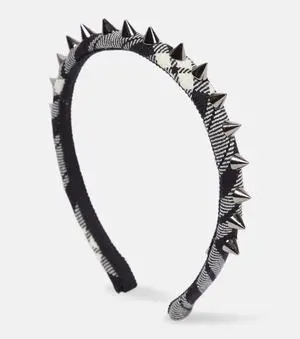 Alessandra Rich Spike-embellished Headband - Black