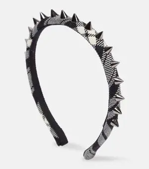 Alessandra Rich Spike-embellished Headband - Black