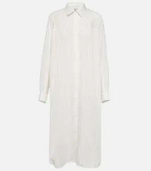 TOTEME Striped Jacquard Shirt Dress