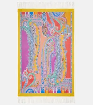 Etro Spugna Paisley Cotton Blanket - Multicoloured