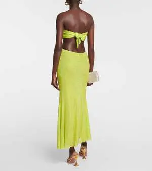 SELF-PORTRAIT Embellished Mesh Maxi Dress