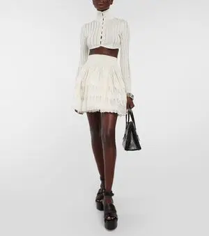 Alaïa Crinoline Mini Skirt - Beige