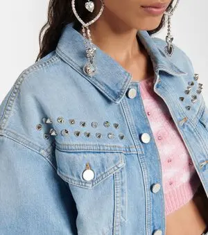 Alessandra Rich Embellished Denim Jacket