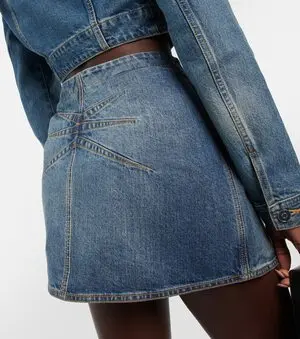 Alaïa Denim Mini Skirt - Blue